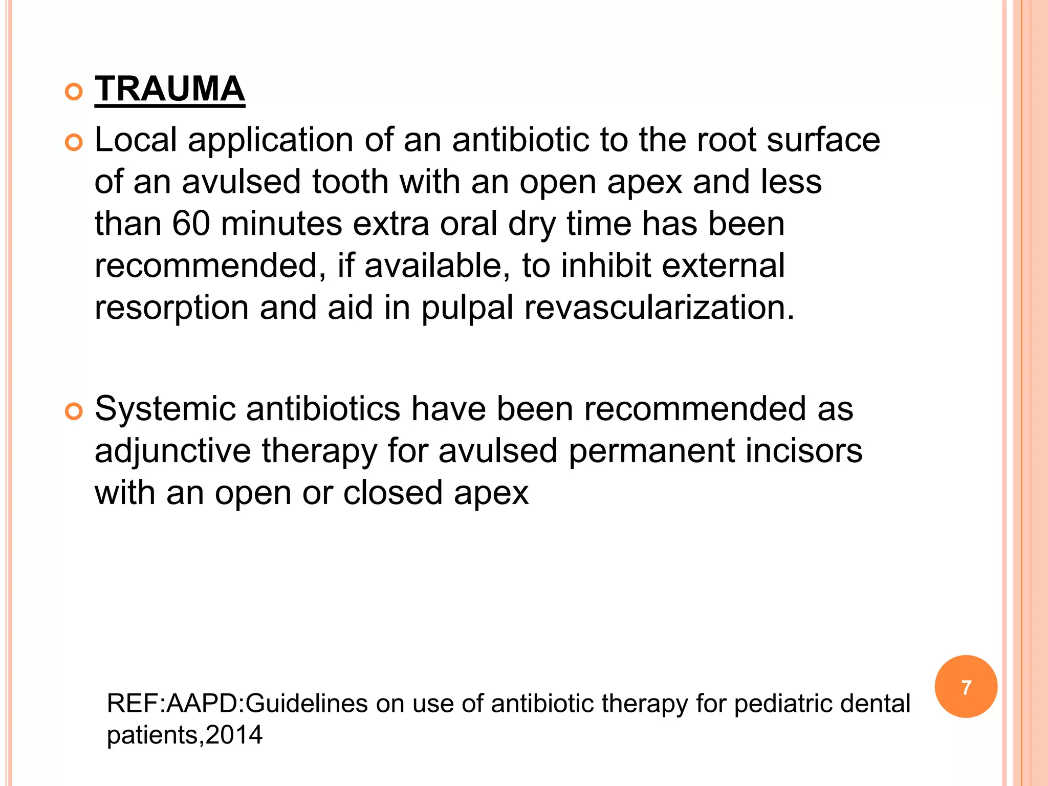 Antibiotics in Pediatric Dentistry | PPTX