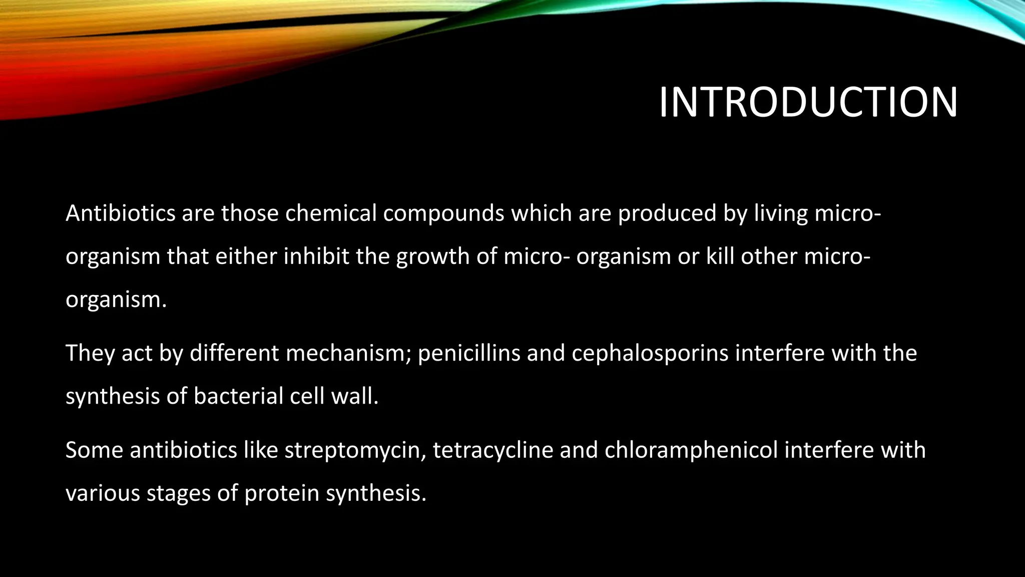 Antibiotics presentation of Pharmaceutical Chemistry | PDF