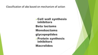 Antibiotics, common antimicrobials and their classification | PPTX ...