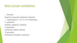 Antibiotics, common antimicrobials and their classification | PPTX