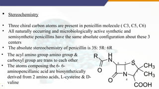 Antibiotics History, Nomenclatures, Stereochemistry, SAR | PPTX
