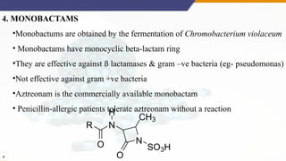 Antibiotics History, Nomenclatures, Stereochemistry, SAR | PPTX