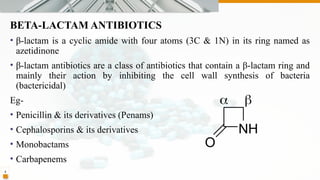 Antibiotics History, Nomenclatures, Stereochemistry, SAR | PPTX