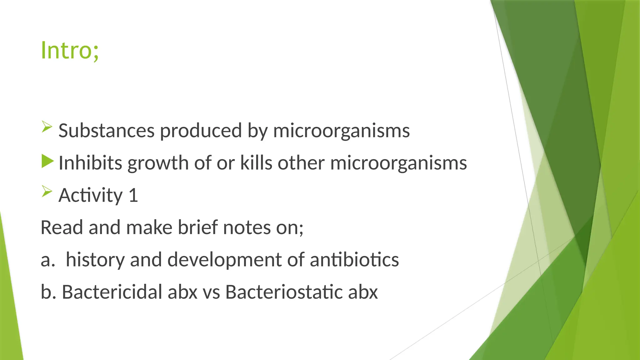 pharmacology , introduction to Antibiotics | PPTX