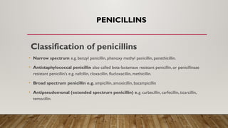 Antibiotics and their classes, mechanism of action and effects.pptx