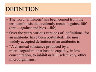 antibiotics presentation related to pharmacognosy | PDF