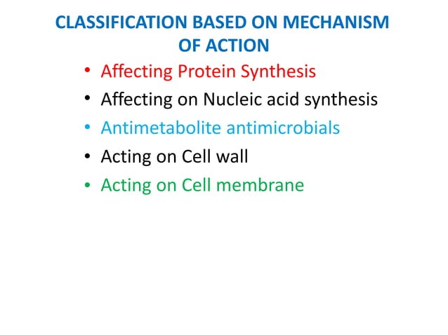 Antibiotics introduction to classification | PPT | Free Download