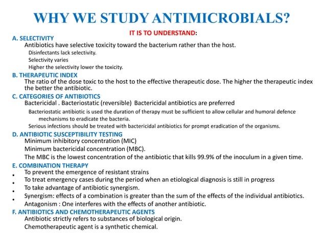 Antibiotics introduction to classification | PPT | Free Download