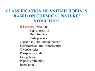 Antibiotics introduction to classification | PPTX