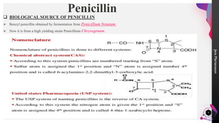 ANTIBIOTICS- PENICILLIN.pdf Chapter 1 Medicinal Chemistry- III Semester ...