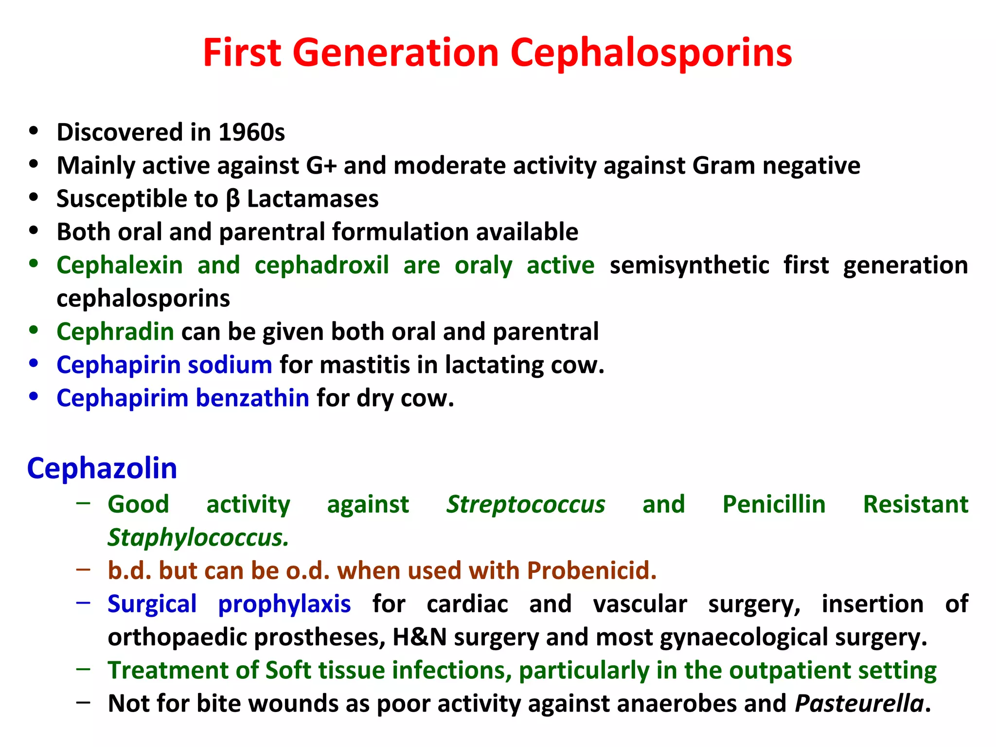 Antibiotics acting on cell wall 2 cephalosporins 03-05-2018 | PPT