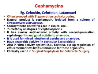 Antibiotics acting on cell wall 2 cephalosporins 03-05-2018 | PPT
