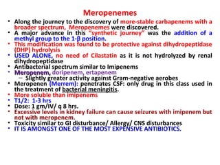 Antibiotics acting on cell wall 3 Carbapenems and Monobactums 03-05 ...