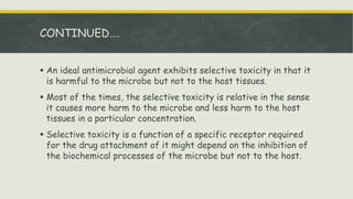 Antibiotics and other chemotherapeutic agents -Antimicrobial spectrum ...