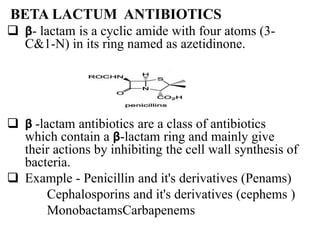 ANTIBIOTICS AND PENICILLIN,B LACTAM ANTIBIOTICS | PPT