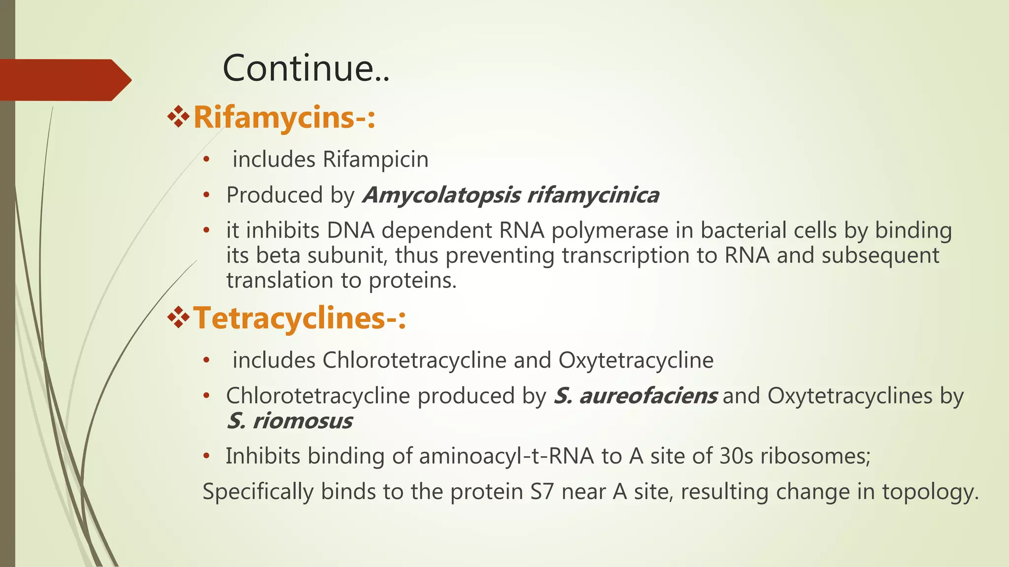 Antibiotics and their mode of action ankush (2019 a109m) | PPTX
