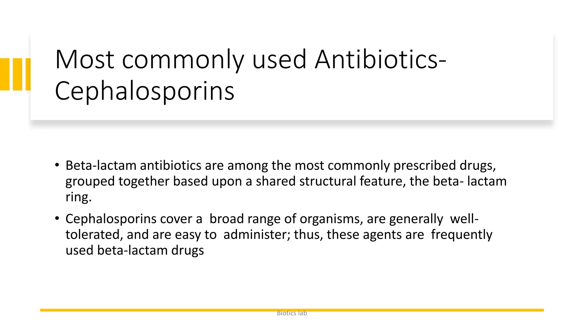 Basics of antibiotics-different types of classification | PPTX