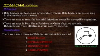 Antibiotics (beta lactams) | PPTX