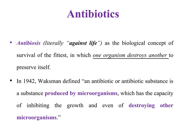 Antibiotics classification | PPT