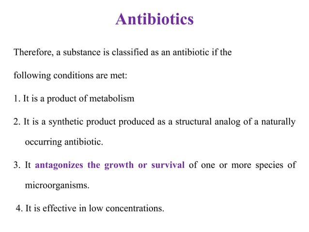 Antibiotics classification | PPT
