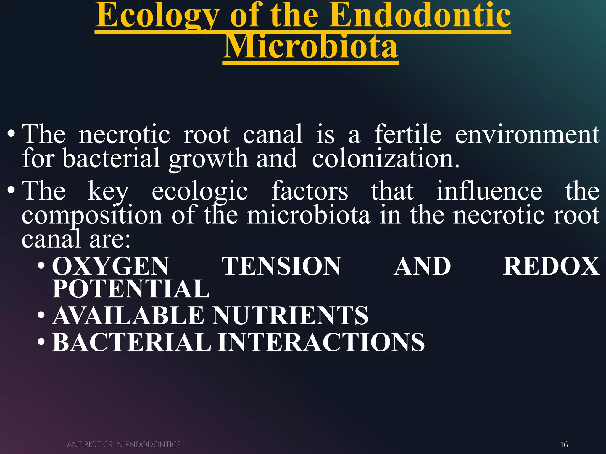 Antibiotics in endodontics | PPTX