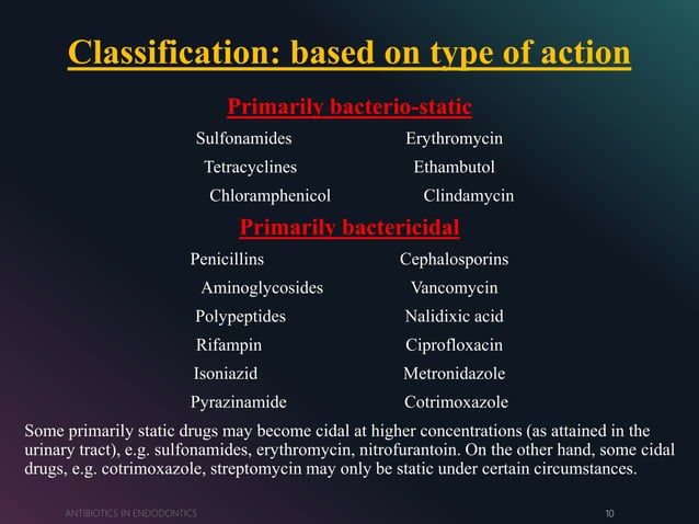 Antibiotics in endodontics | PPT