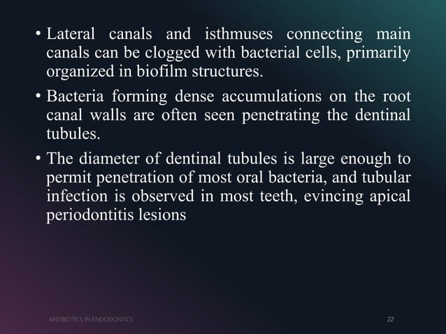 Antibiotics in endodontics | PPTX