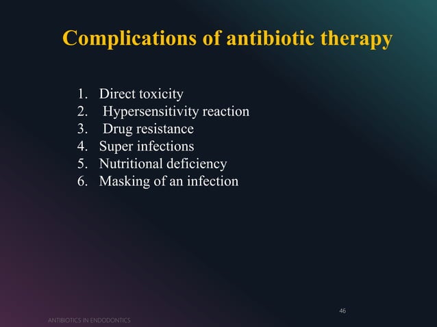 Antibiotics in endodontics | PPTX