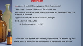 Antibiotics in icu | PPTX