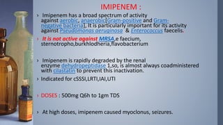 Antibiotics in icu | PPTX