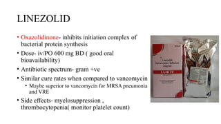 ANTIBIOTICS IN ICU, mechanism, classification, stewardship | PPTX