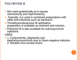Antibiotics in ophthalmology | PPTX