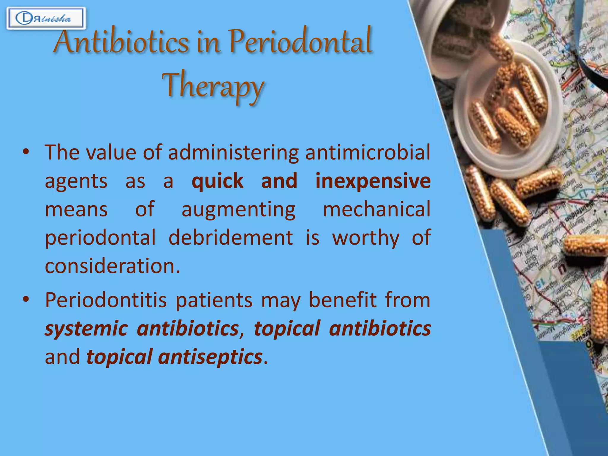 Antibiotics in periodontics | PPTX