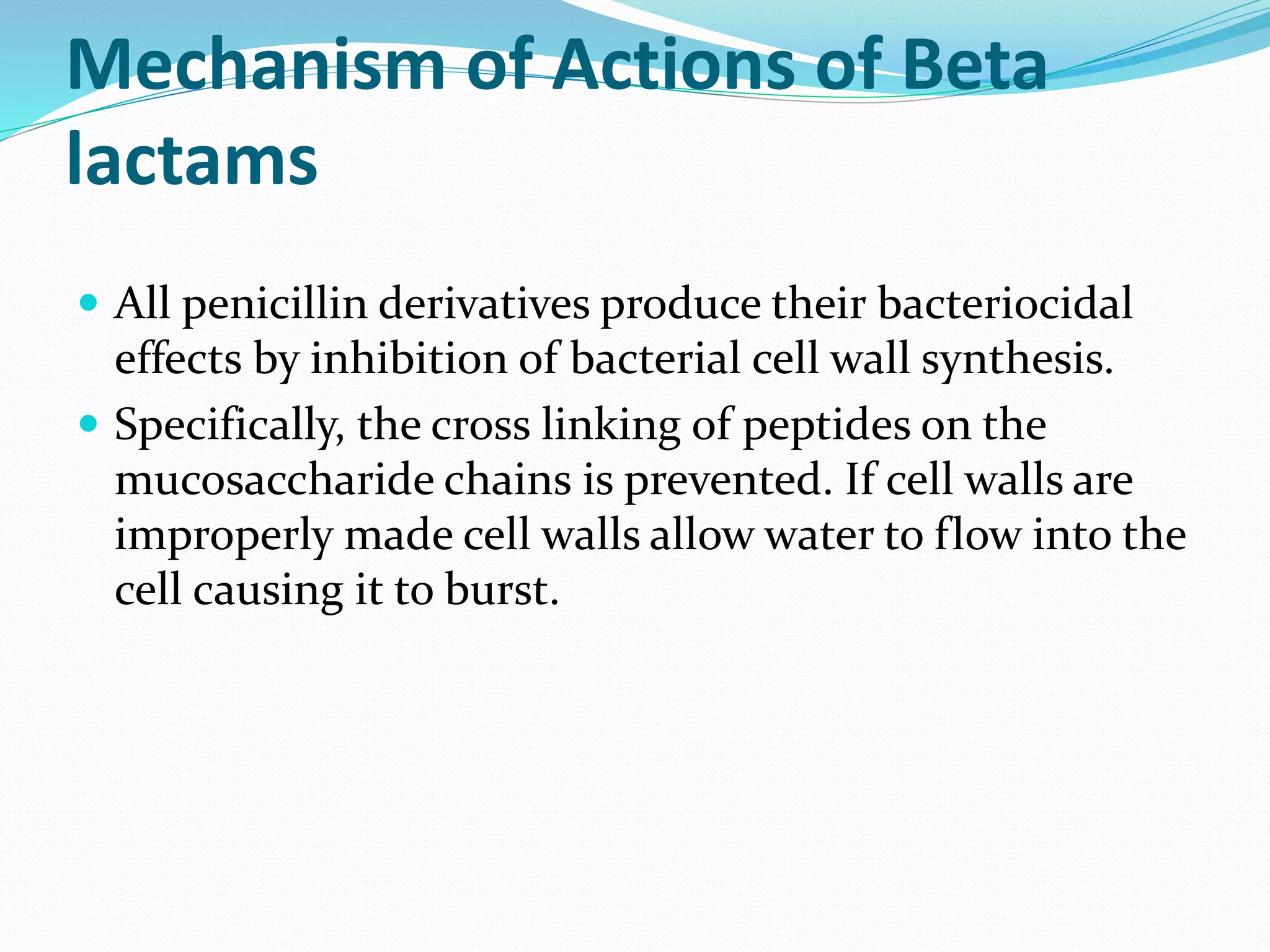 Antibiotics & mechanisms of actions | PPTX