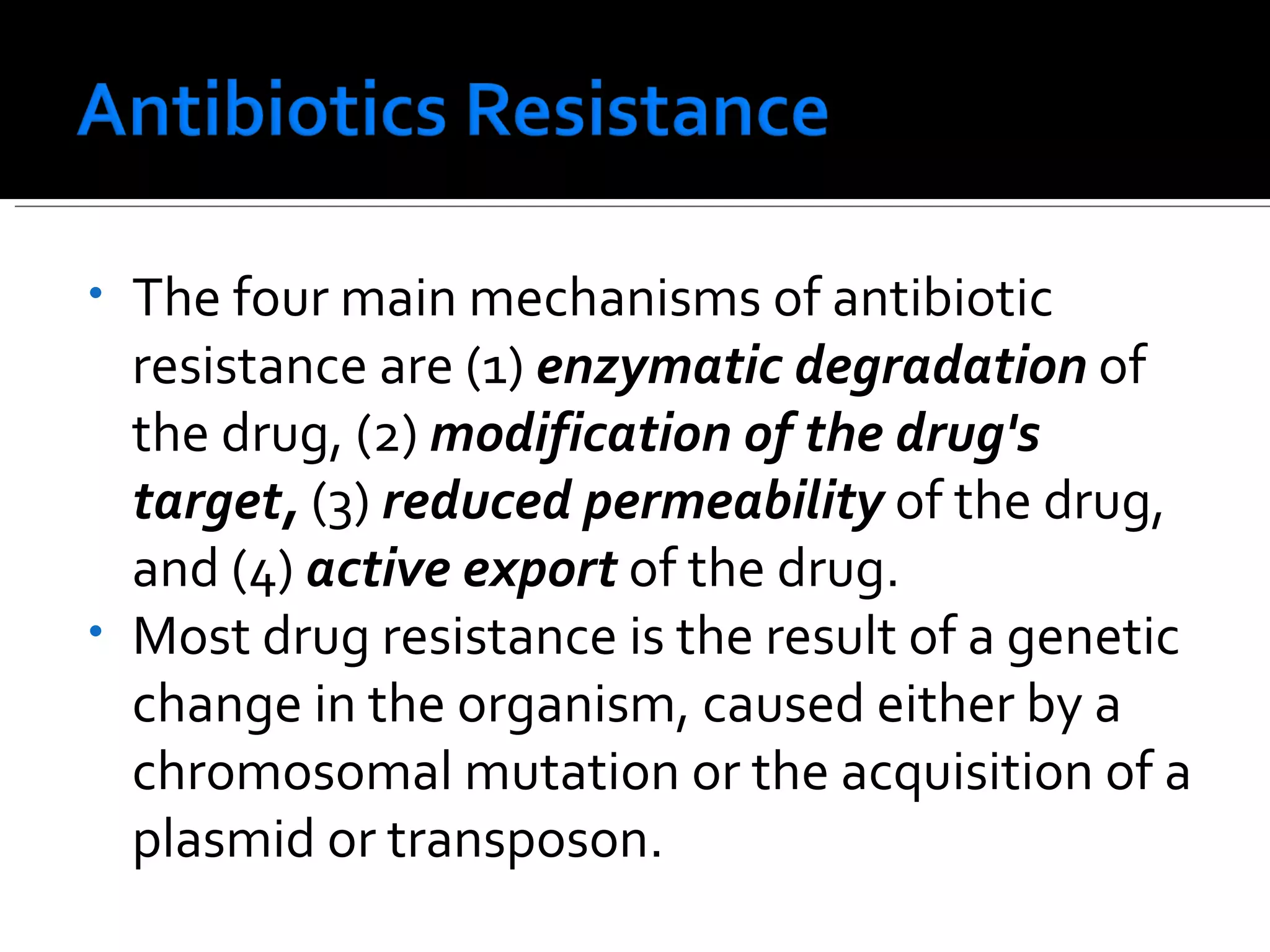Antibiotics resistance lecture | PPT