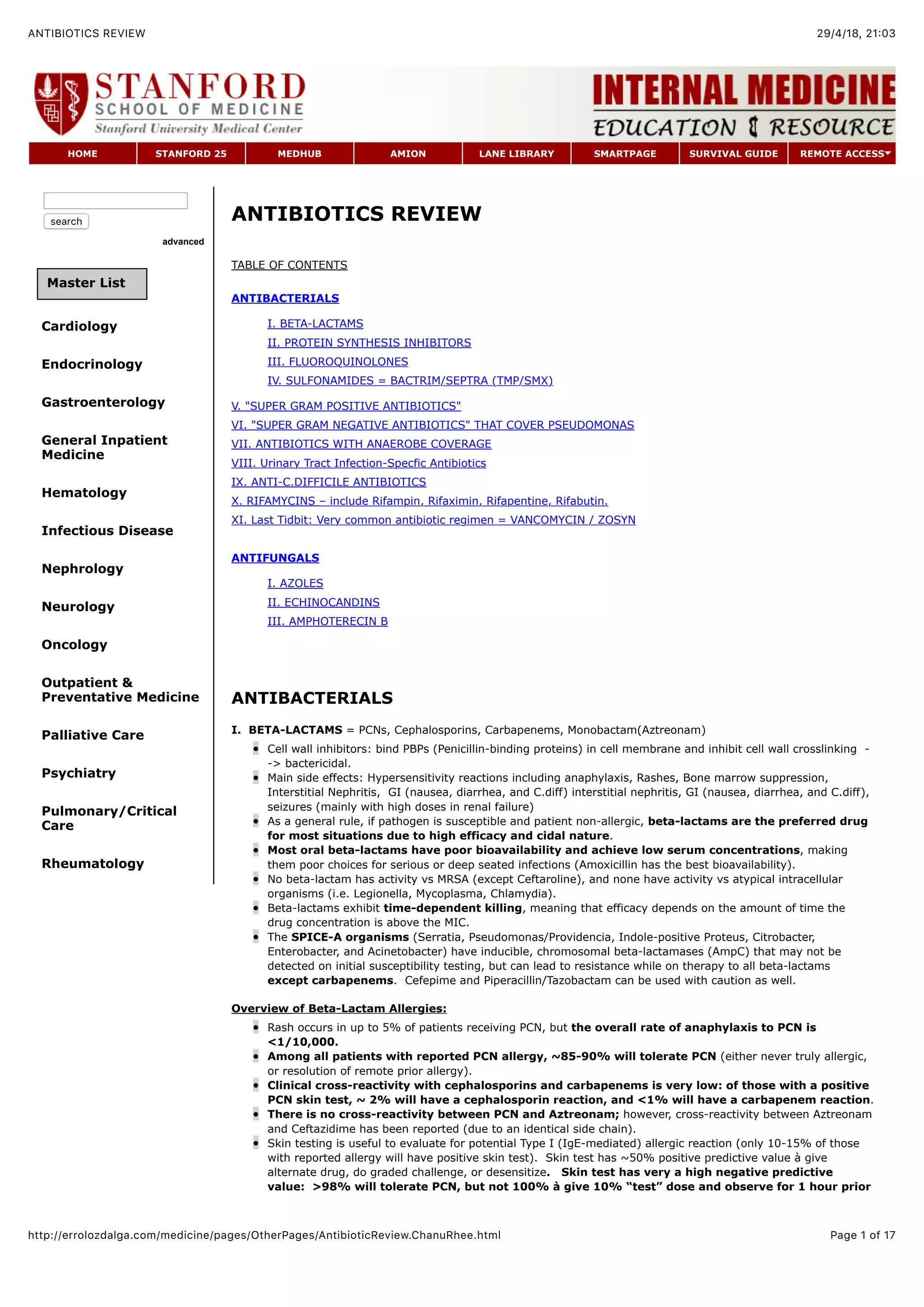 Antibiotics review, 2018 | PDF