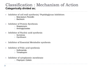 Antibiotics and their classification, Part - 1 | PPTX