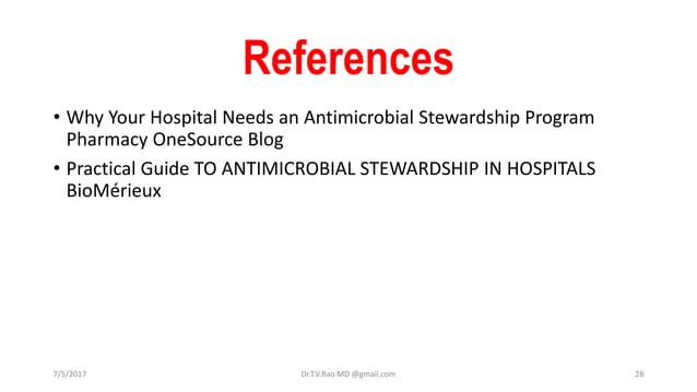 Antibiotic stewardship program | PPTX