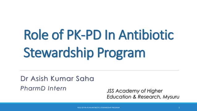 Antibiotic stewardship program pk pd approach | PDF