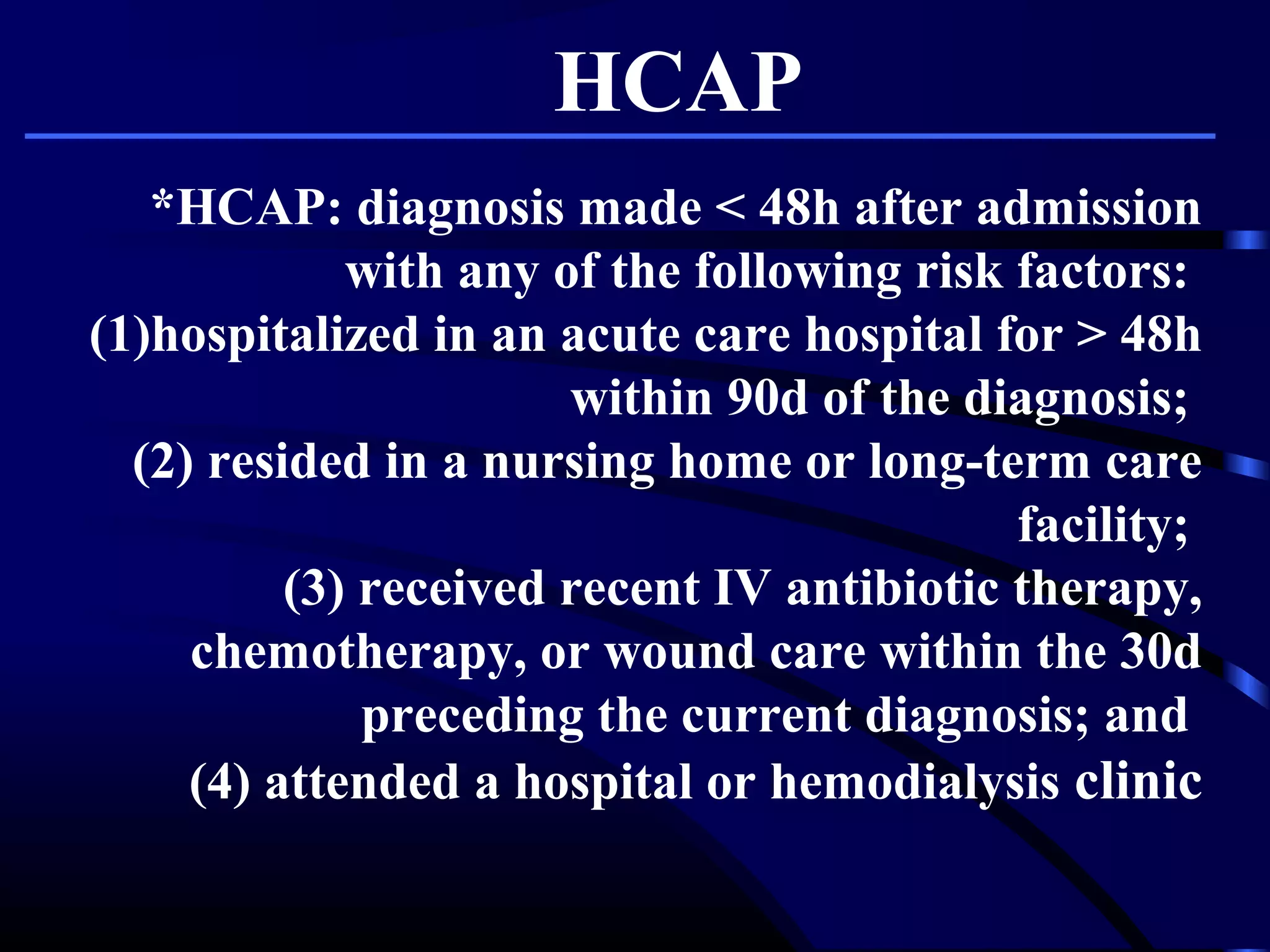 Updates in CAP,HAP, VAP, AECOPD and pneumonia severity scores | PPT