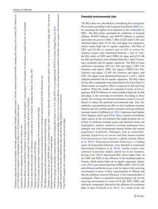 Antibiotic waste water in hospital effluents | PDF