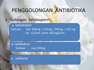 antibiotika Golongan Penisilin dan dosis yang digunakan.pptx