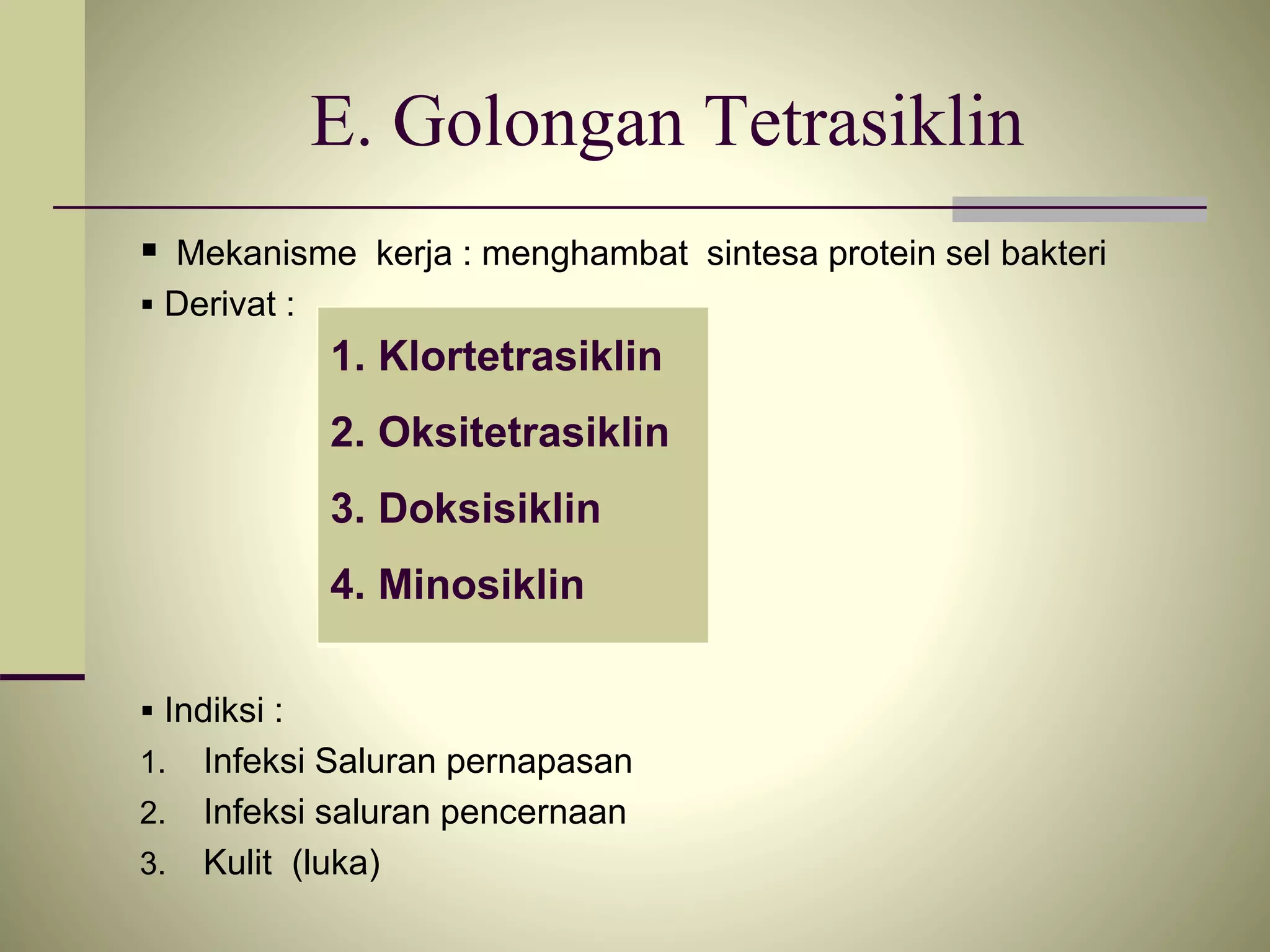 Antibiotik dan golongannya | PPTX