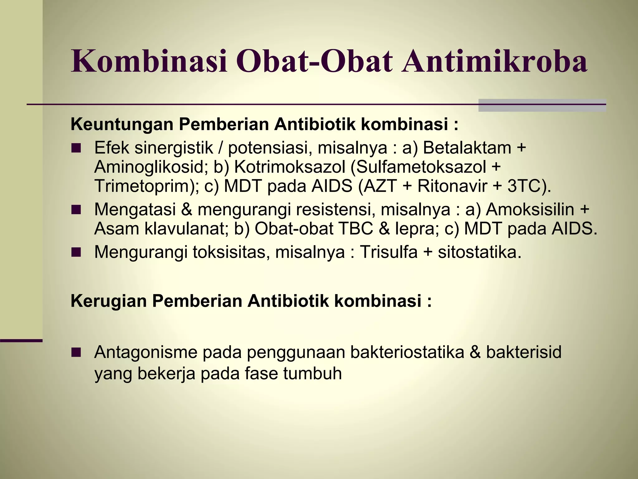 Antibiotik dan golongannya | PPTX