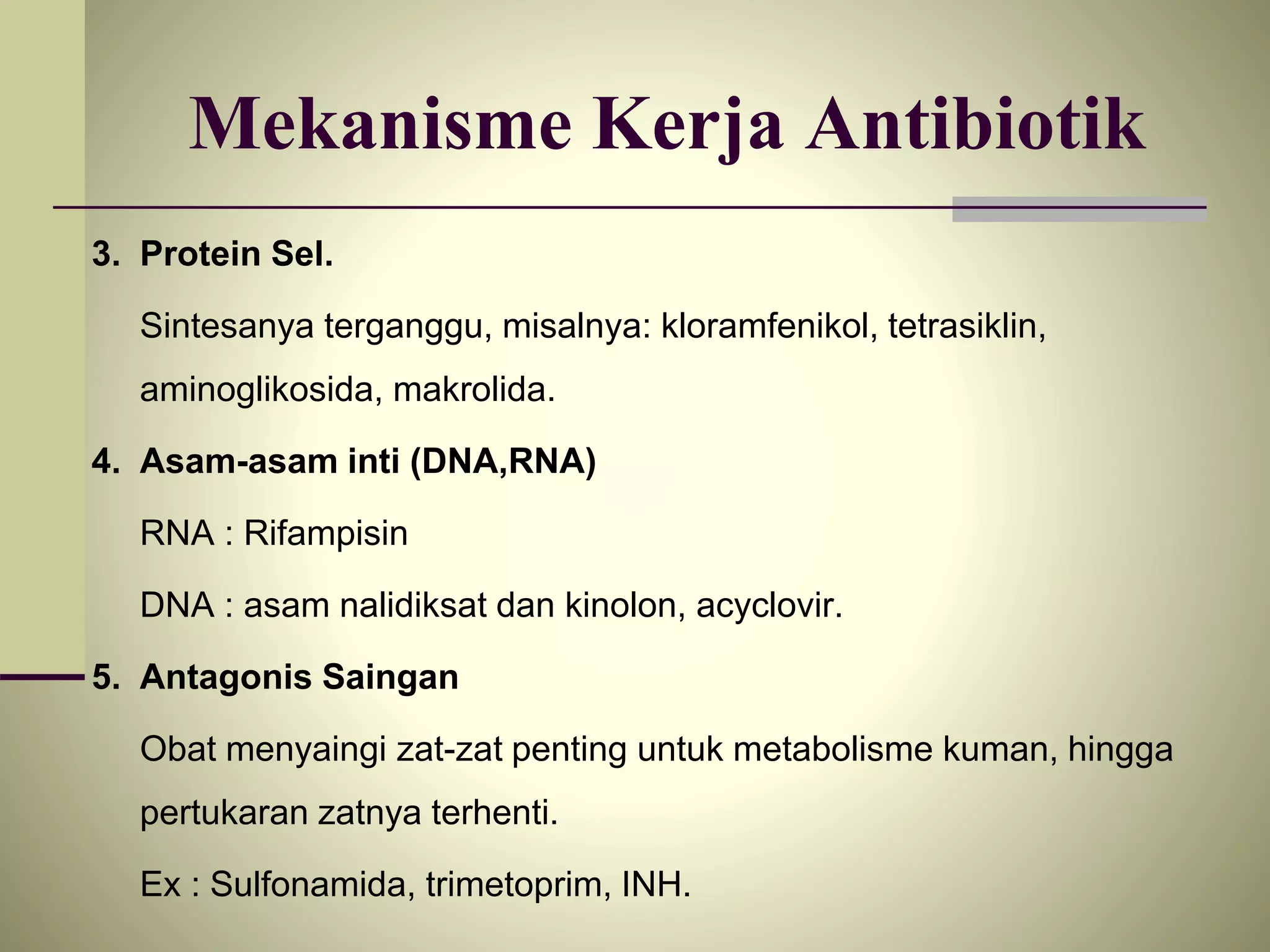Antibiotik dan golongannya | PPTX