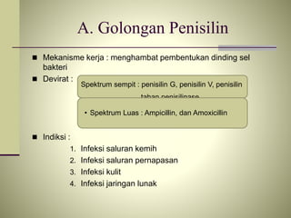 Antibiotik dan golongannya | PPTX