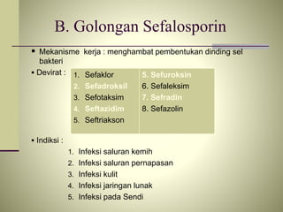 Antibiotik dan golongannya | PPTX