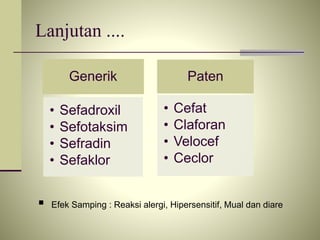 Antibiotik dan golongannya | PPTX