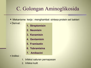 Antibiotik dan golongannya | PPTX
