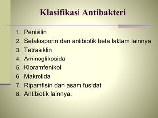 Antibiotik dan golongannya | PPTX